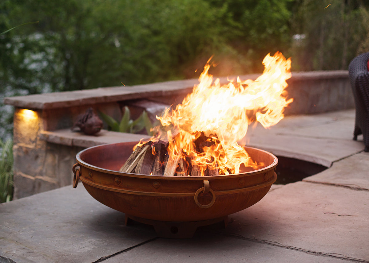 Emperor 37 Inch Wood Burning Fire Bowl by Fire Pit Art – Wood Fire Home